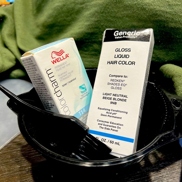 Generic | Hair | Liquid Hair Toner Gloss Liquid Color With Mixing Bowl ...